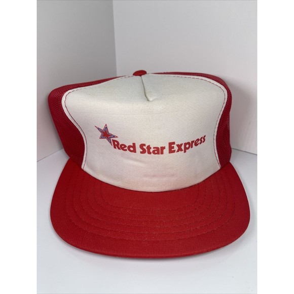 YoungAn | Accessories | Vintage Red Star Express Trucker Hat Snapback ...